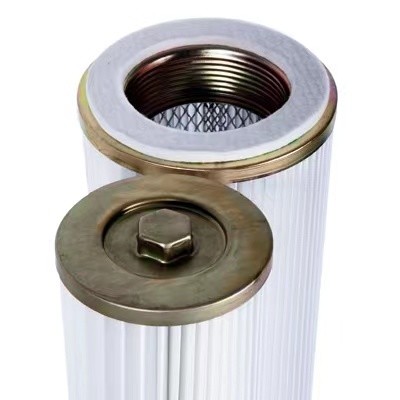 PTFE Membrane Threaded Filter Cartridge P84 , Polyester Pleated Dust ...
