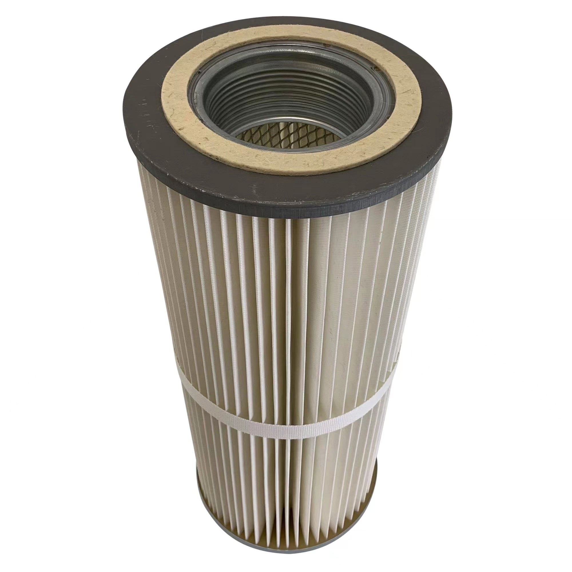 PTFE Membrane Threaded Filter Cartridge P84 , Polyester Pleated Dust ...